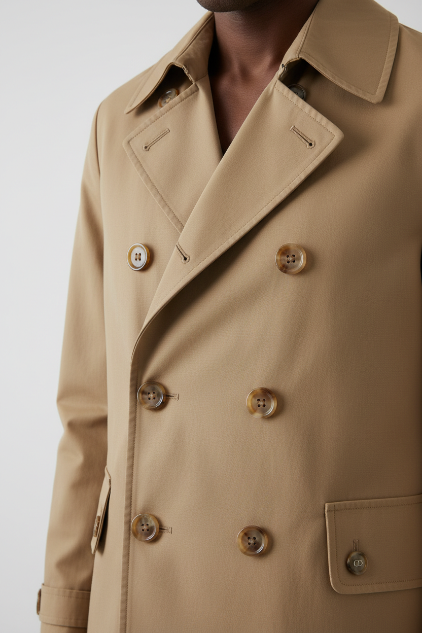 Dior Tan Beige Cotton Gabardine Trench Coat - Made in Italy | Luxury ...